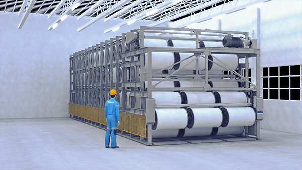 How to solve textile storage problems, Suntech beam stacker helps ...