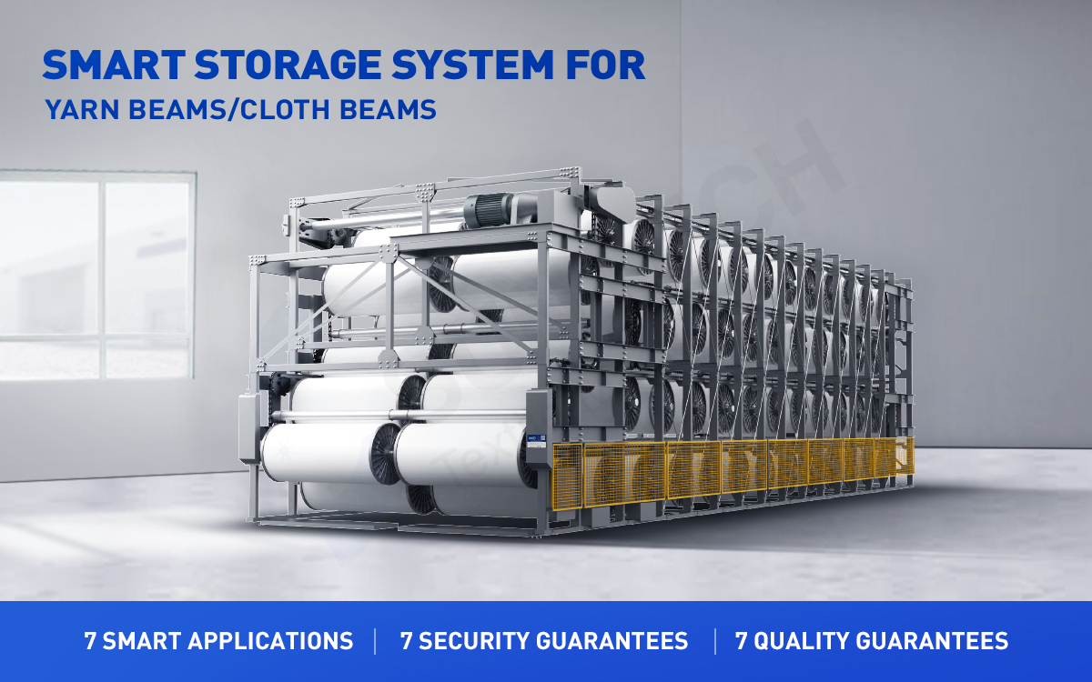 Computerized Warp Beam Storage System | Warp Beam Stacker Rack Carousel ...