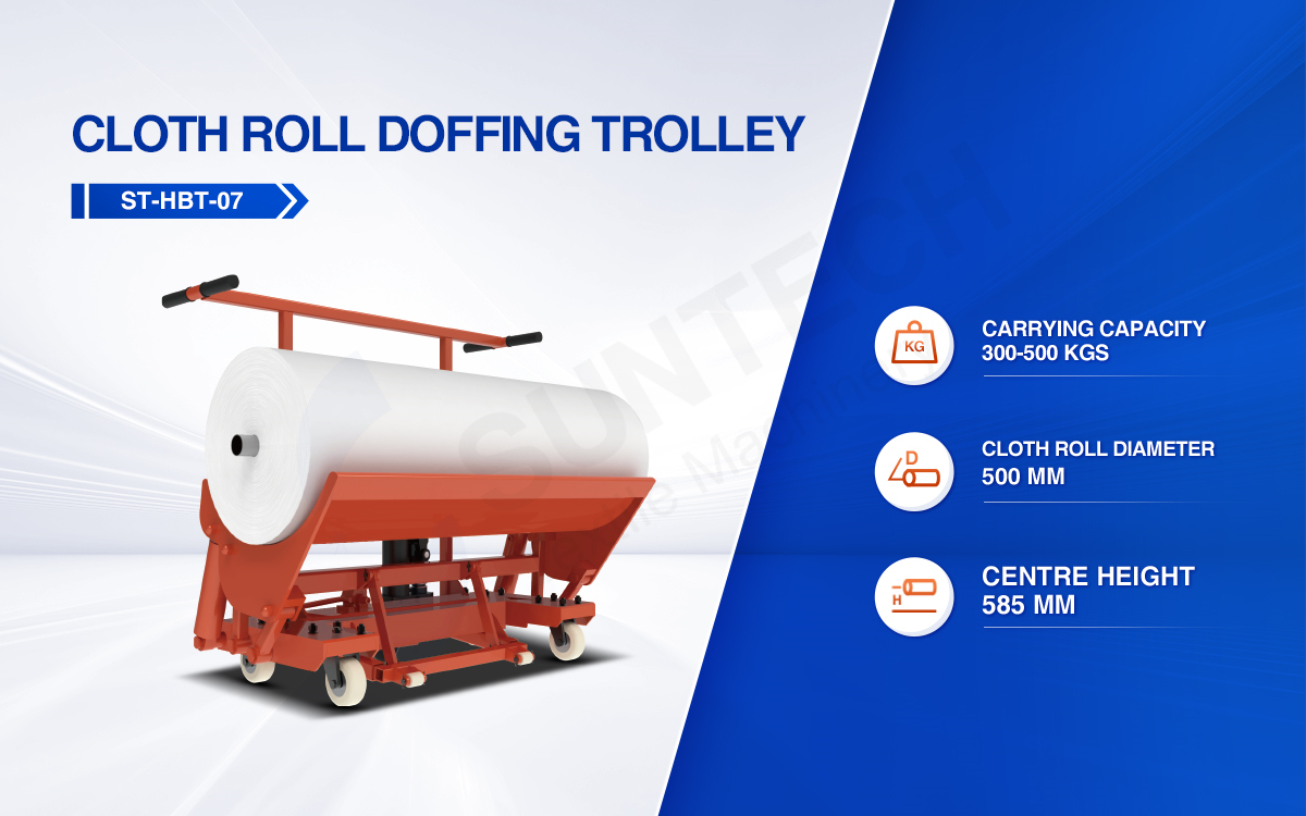 ST-HBT-07 HYDRAULIC CLOTH ROLL DOFFING TROLLEY
