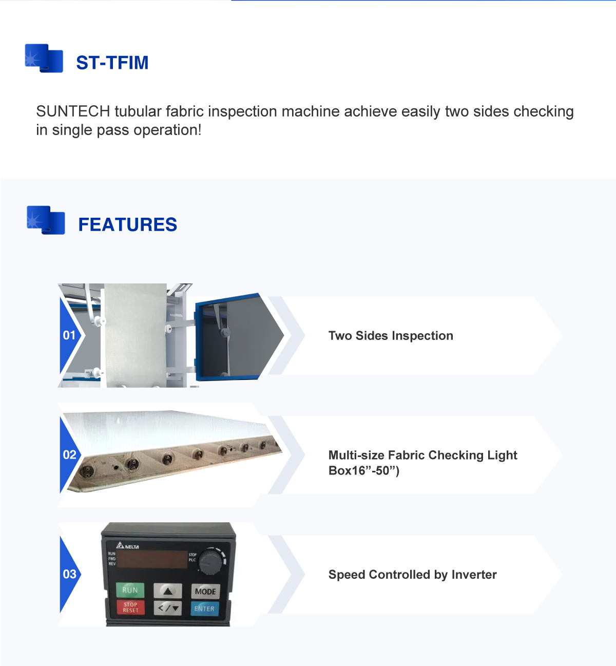 Tubular Fabric Inspection Machine| Both Sides Knit Inspection MC| SUNTECH