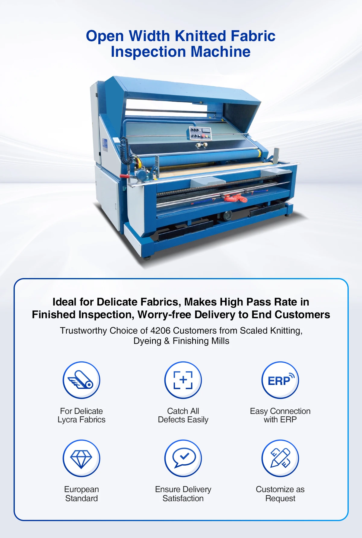 Fabric Inspection Table For Knits| Fabric Checking Machine| SUNTECH