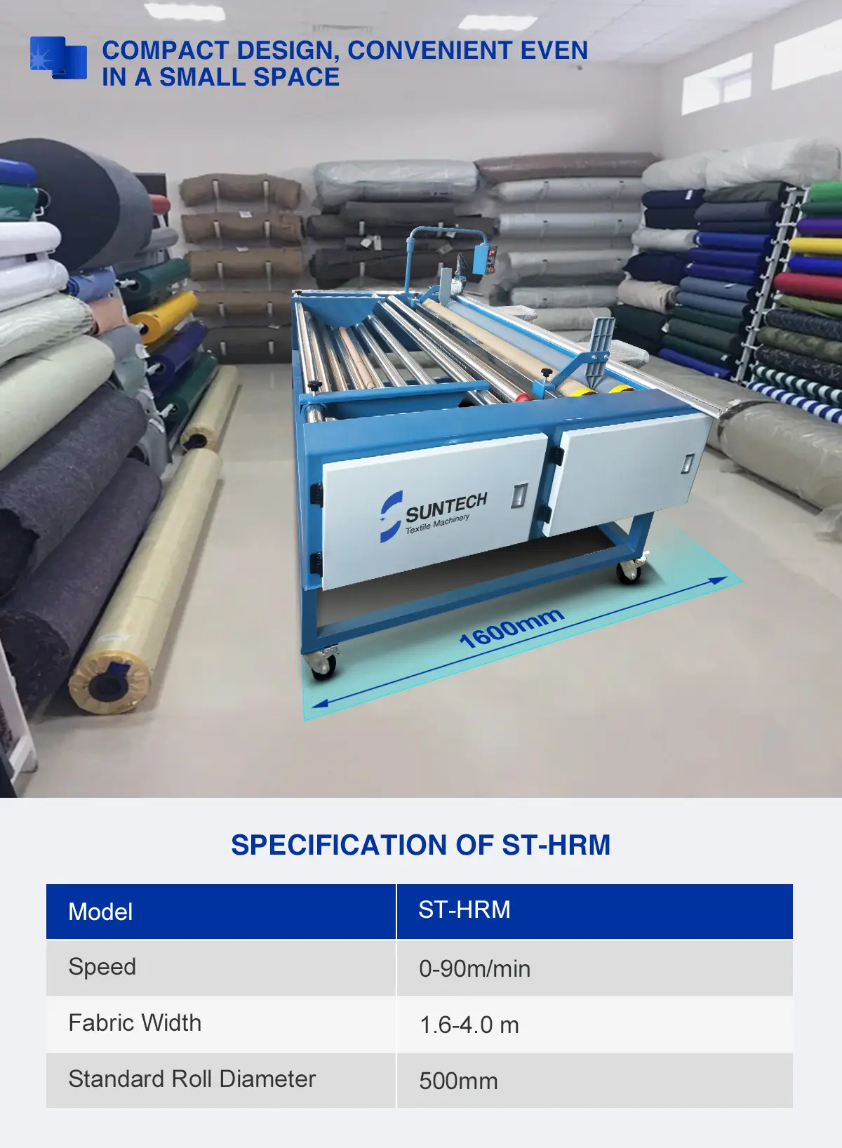 Cloth Rolling Machine | Fabric Rewinding M/C | SUNTECH