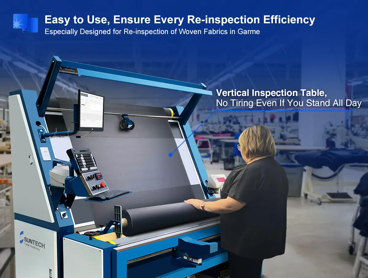Fabric Inspection Machine| Fabric Checking & Rolling Machine| SUNTECH